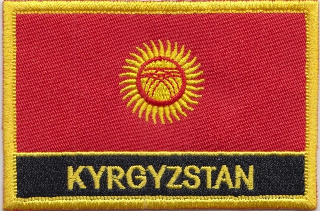 Kyrgyzstan Flag Rectangular Embroidered Patch - Etsy Ireland