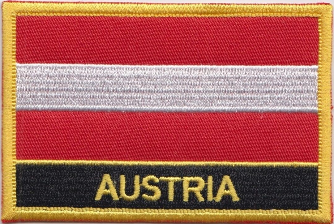 Austria Federal Flag Rectangular Embroidered Patch - Etsy