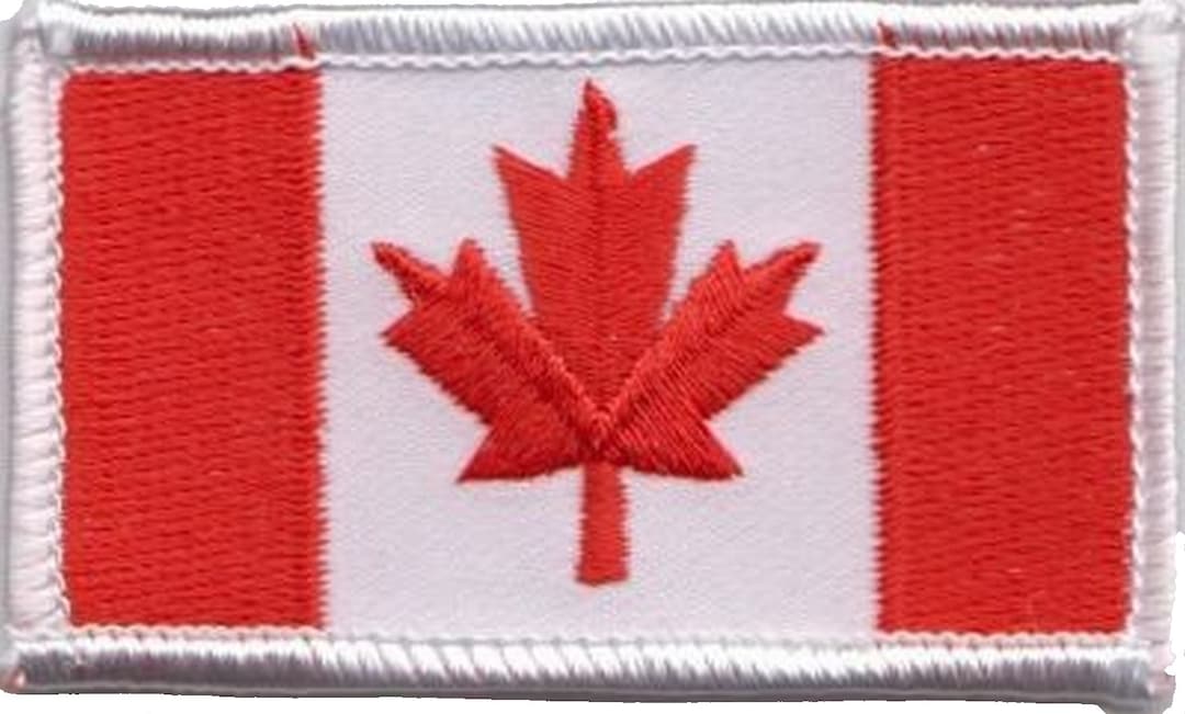 Canada Flag Small Rectangular Embroidered Patch - Etsy