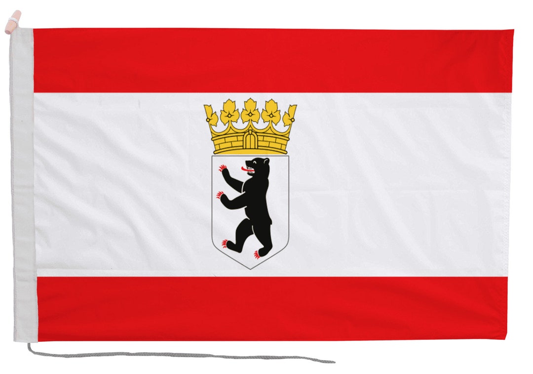 Berlin State Flag With Eyelets or Rope and Toggle - Hand Made in the UK ...