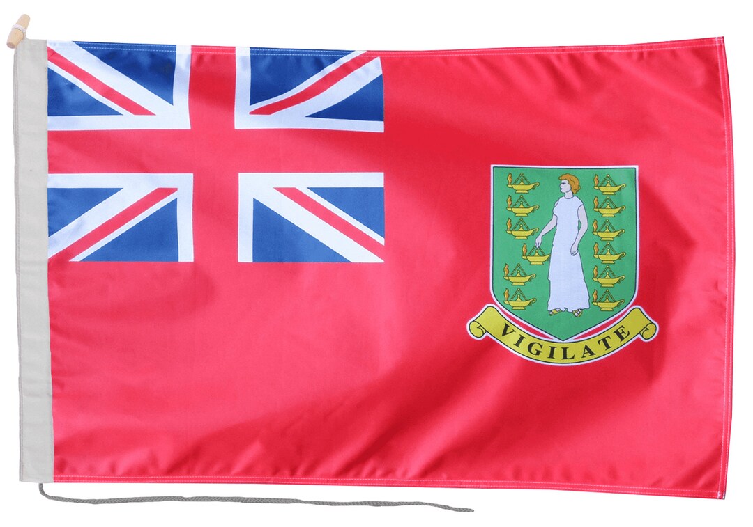 British Virgin Islands Civil Ensign Flag With Eyelets or Rope and ...