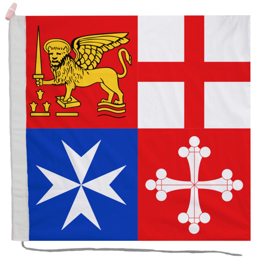 Italy Naval Jack Flag With Eyelets or Rope and Toggle - Hand Made in ...