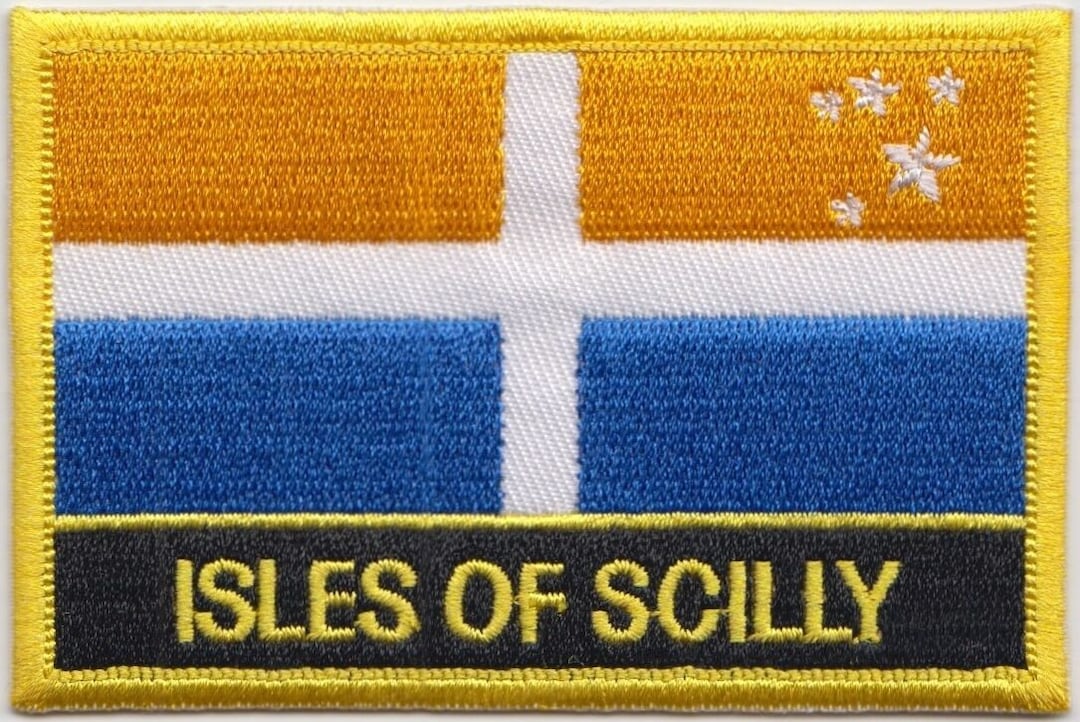 Isles of Scilly Cornwall Flag Rectangular Embroidered Patch - Etsy
