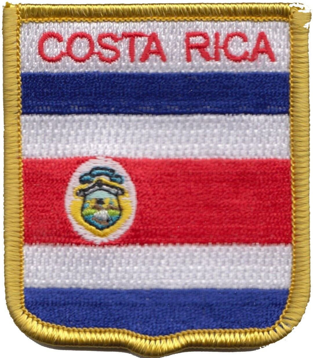 Costa Rica Shield Embroidered Patch - Etsy