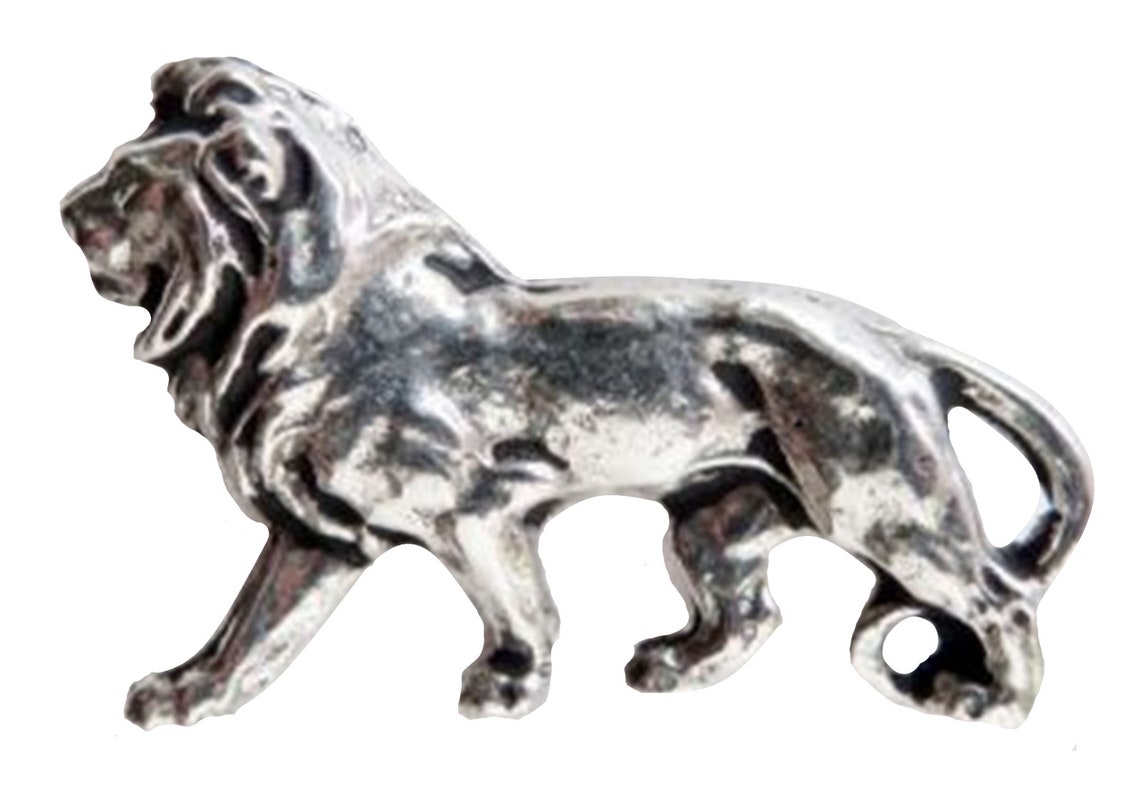 Lion Pewter Pin Badge Hand Made in Cornwall - Etsy