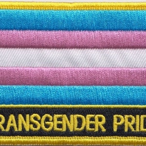 Transgender Pride Flag Rectangular Embroidered Patch - Etsy