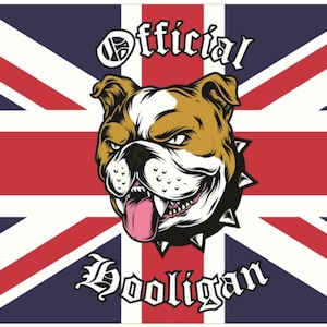 British Bulldog Union Jack 5'x3' Flag - Etsy