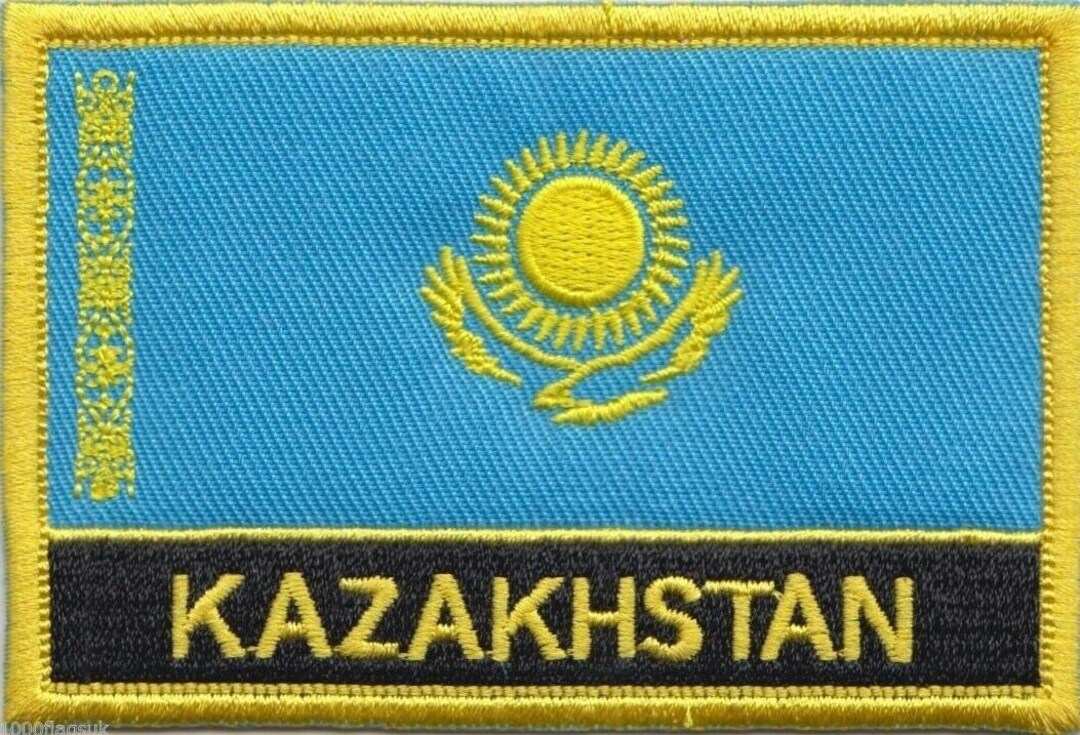 Kazakhstan Flag Rectangular Embroidered Patch - Etsy
