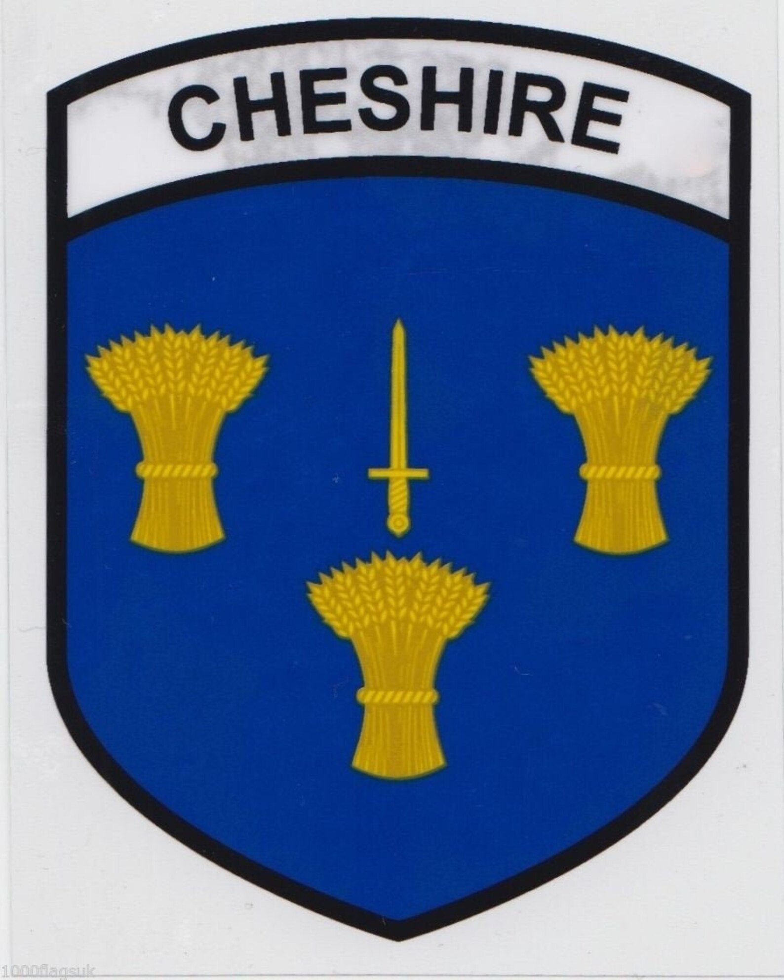 Cheshire County Flag Car Sticker Shield (self-cling) - Etsy