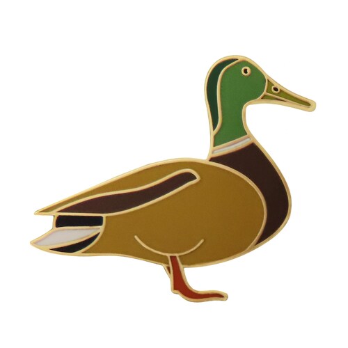 Enamel Pin Cute Duck off Mallard Enamel Pin Badge Animal Bird - Etsy
