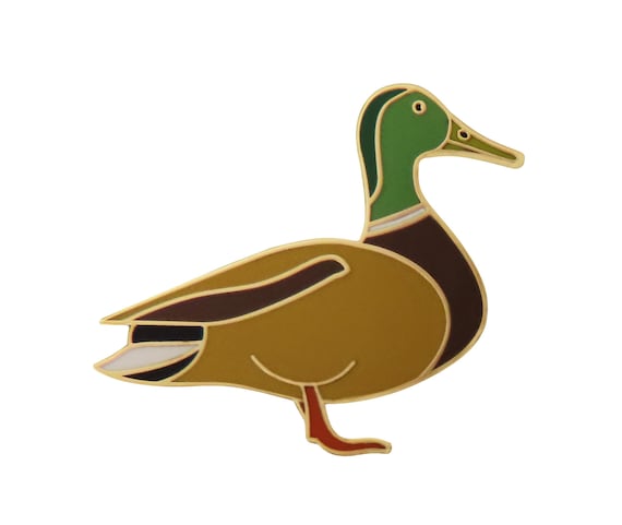 Mallard Duck Bird Pin Badge | Etsy