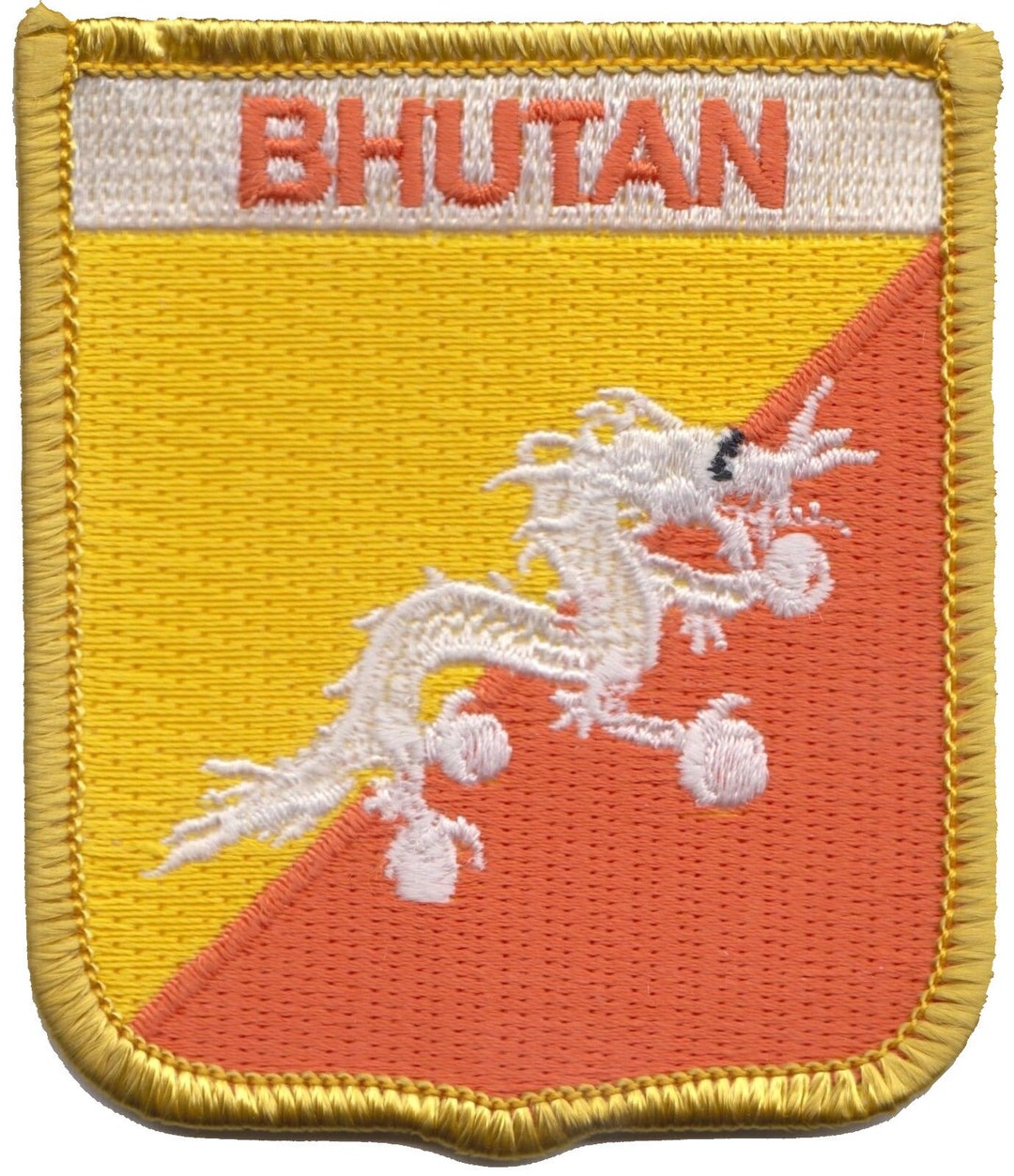 Bhutan Shield Embroidered Patch - Etsy