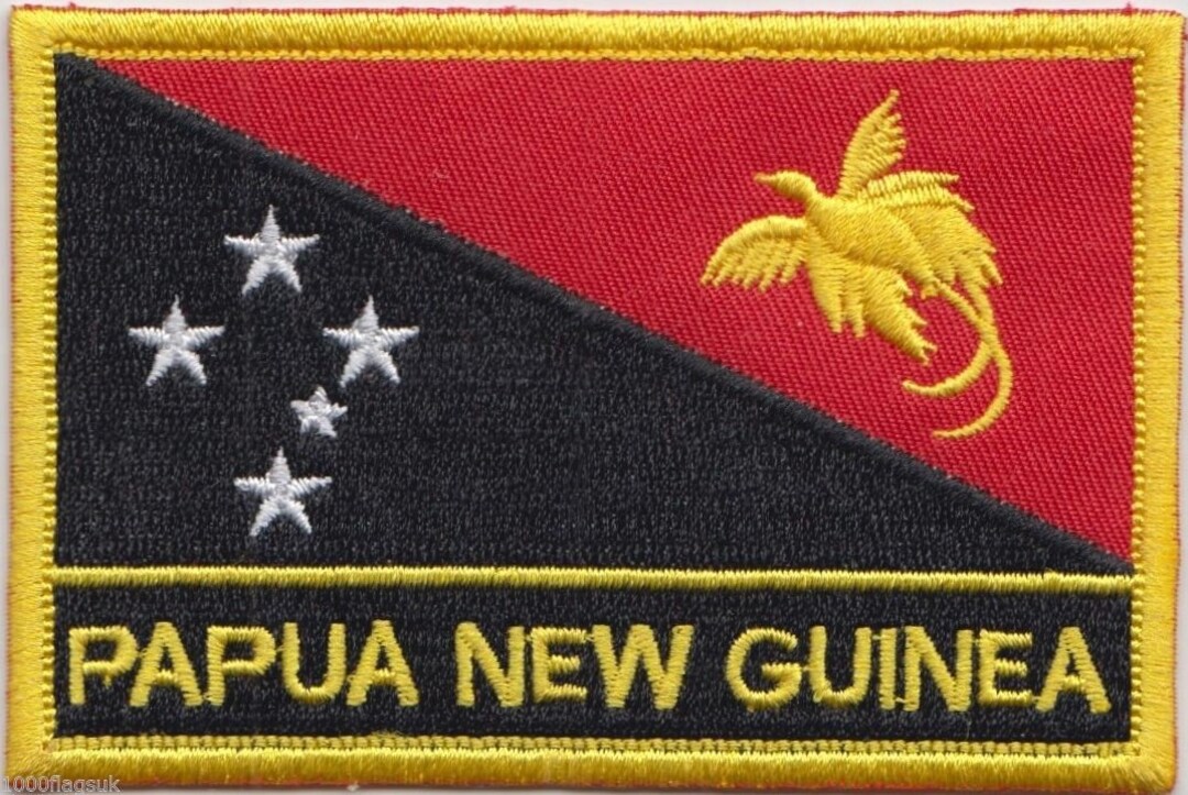 Papua New Guinea Flag Rectangular Embroidered Patch - Etsy