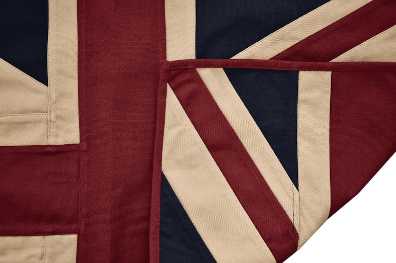 Union Jack Aged & Vintage Look Fully Sewn Cotton Flag - 76cm X 43cm - 2 ...