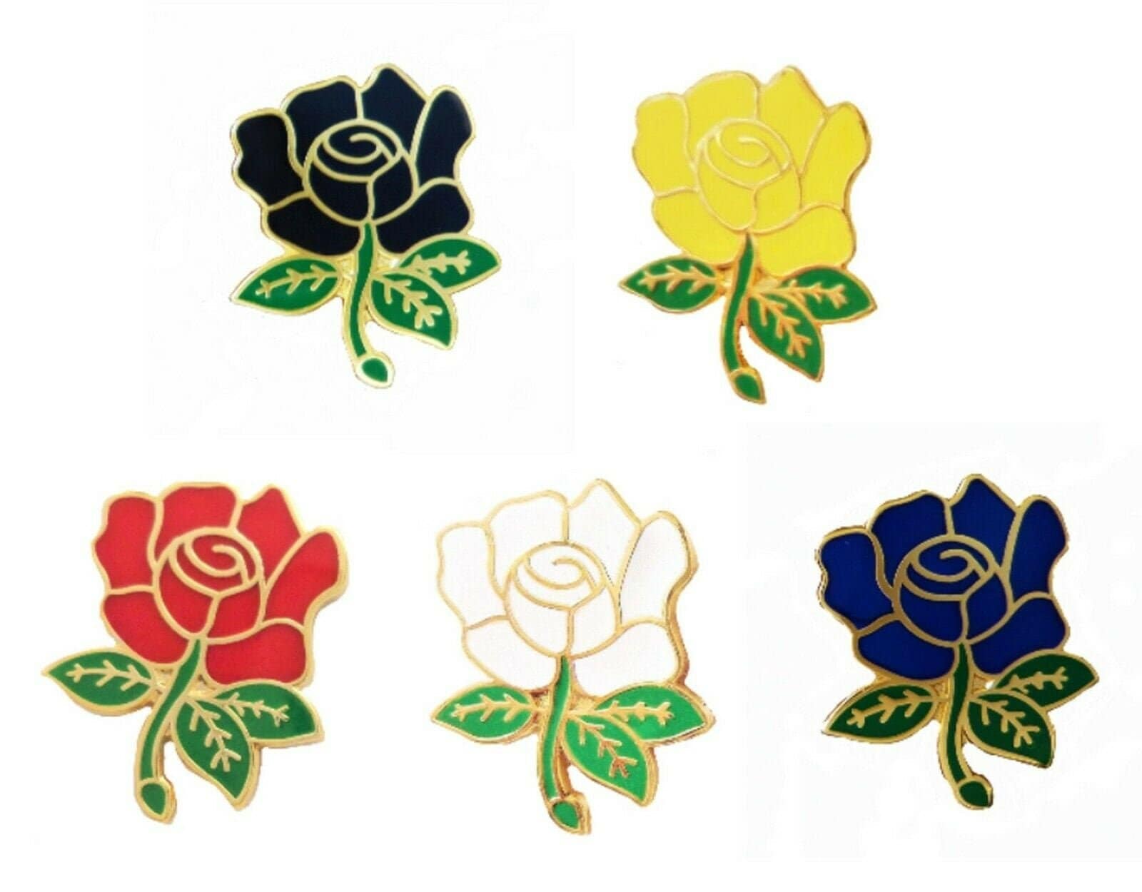 Rose Pin Badge 5 Colours to Choose From | Etsy