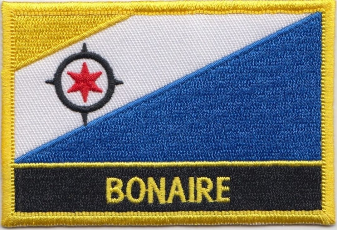 Bonaire Flag Rectangular Embroidered Patch - Etsy