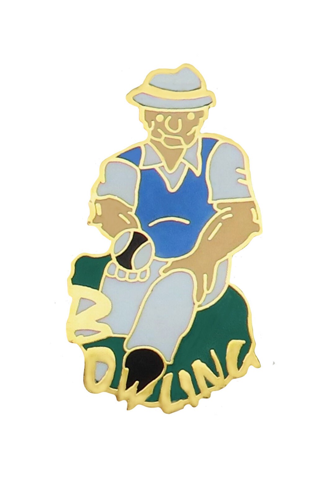 Lawn Bowls Senior Man Pin Badge - Etsy España