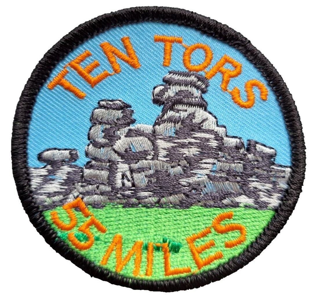 Ten Tors Dartmoor National Park Devon Embroidered Patch - 55 Miles - Etsy