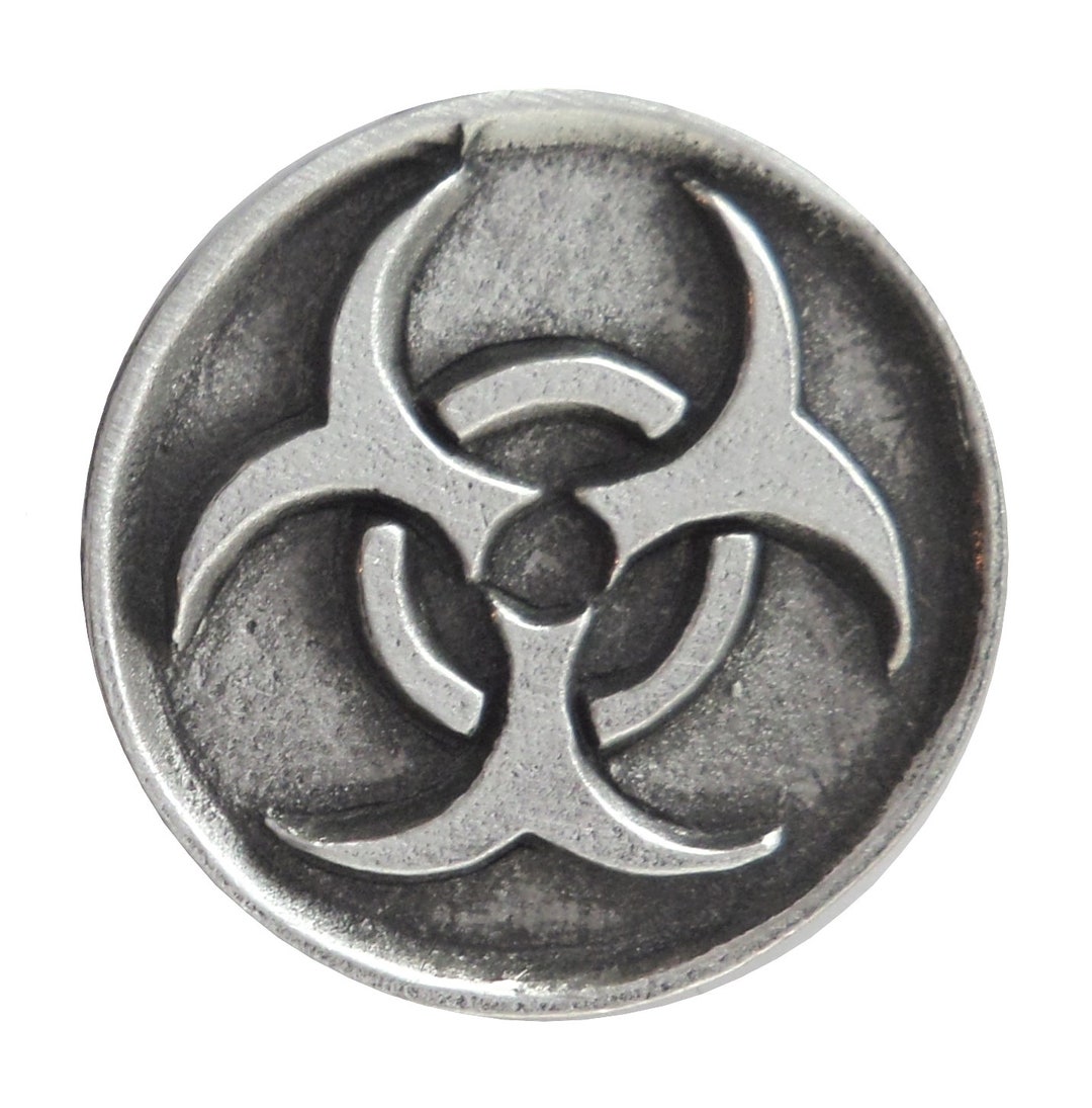 Biohazard Symbol Pewter Pin Badge - Hand Made in the United Kingdom - Etsy