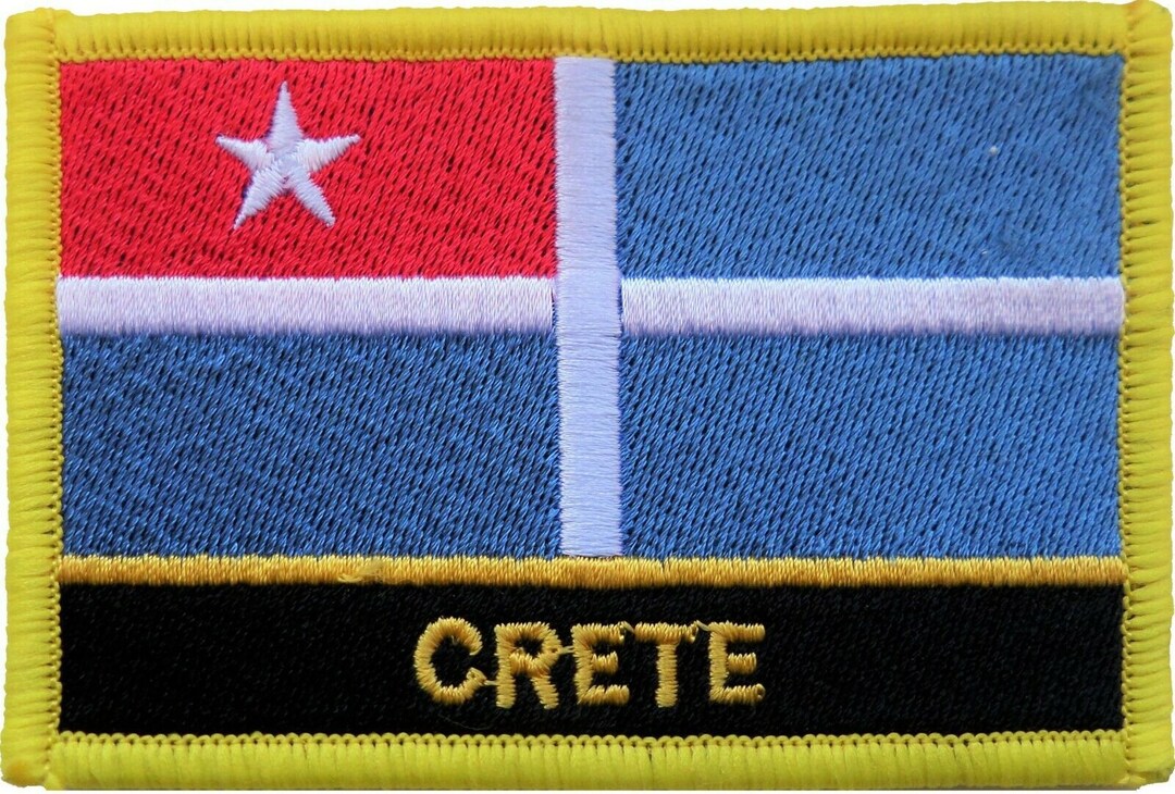Crete Flag Rectangular Embroidered Patch - Etsy