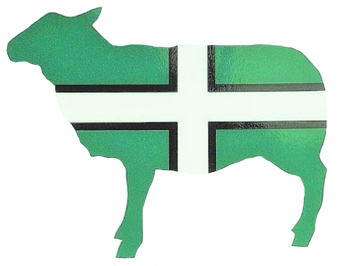 Devon County Flag Car Sticker Sheep external Made in - Etsy