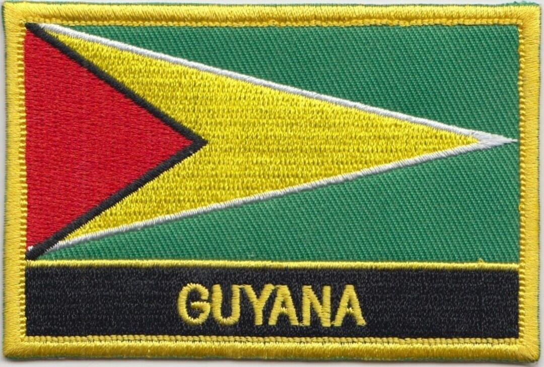Guyana Flag Rectangular Embroidered Patch - Etsy