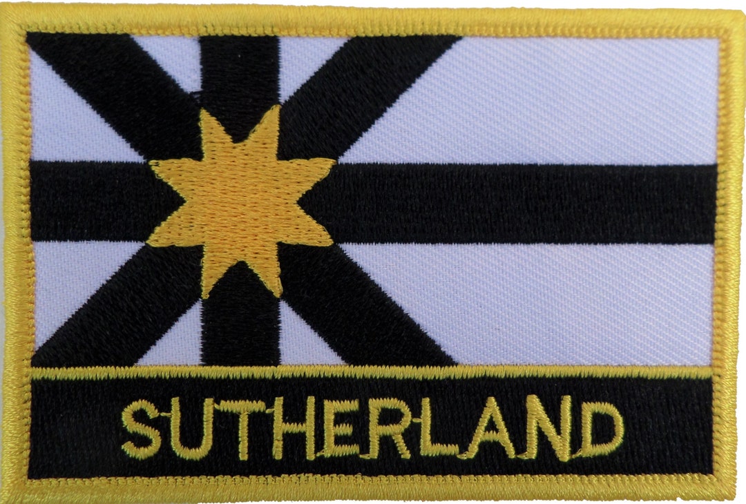 Sutherland County Flag Rectangular Embroidered Patch Etsy