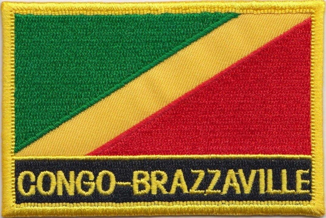 Congo Brazzaville Flag Rectangular Embroidered Patch - Etsy
