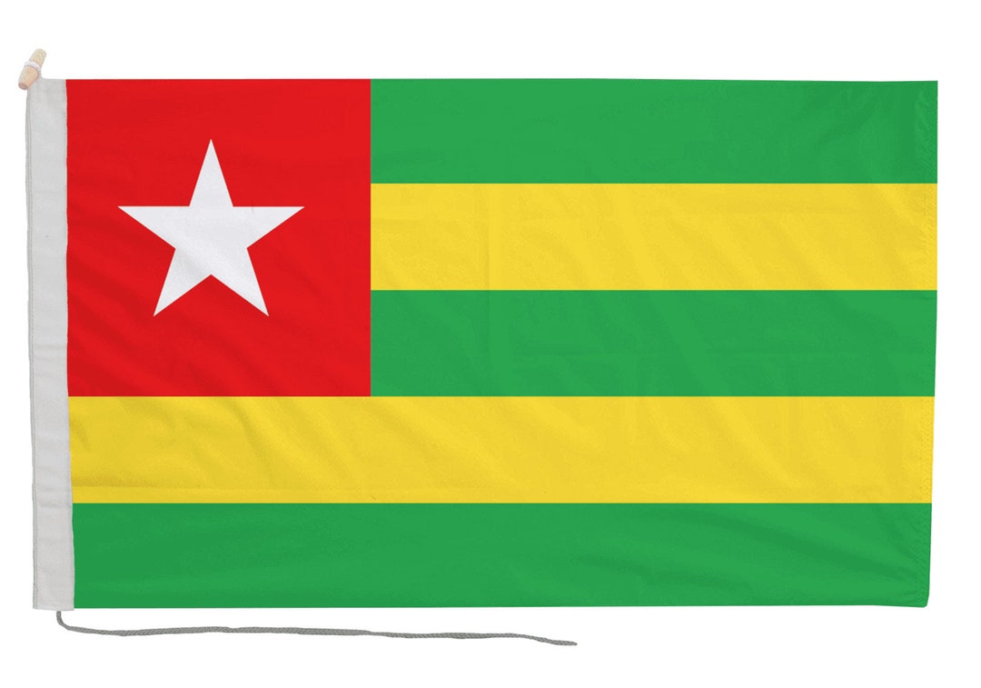 Togo Flag With Eyelets or Rope and Toggle - Hand Made in the UK - Etsy