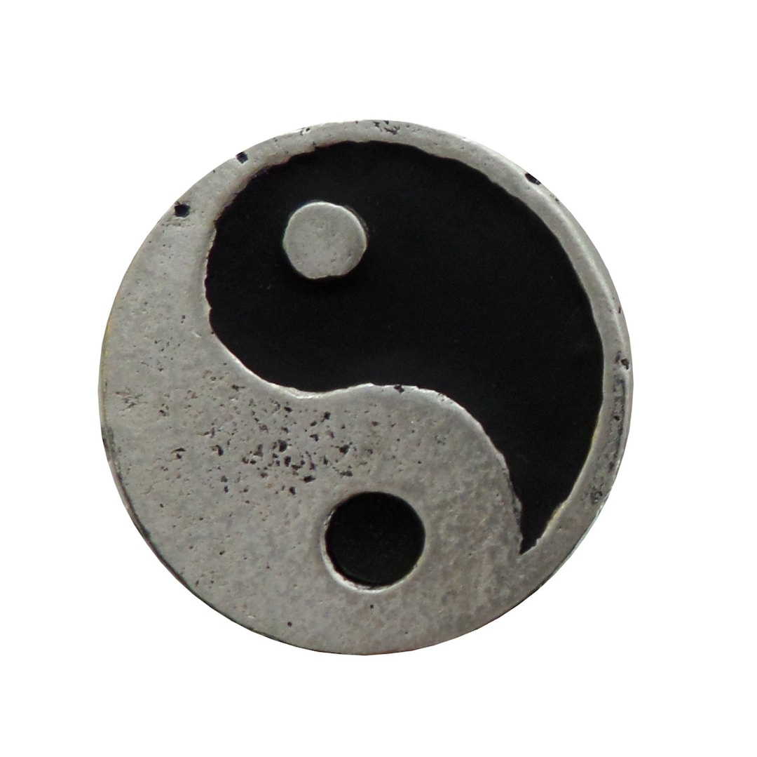 Yin and Yang Pewter Pin Badge - Hand Made in Cornwall - Etsy