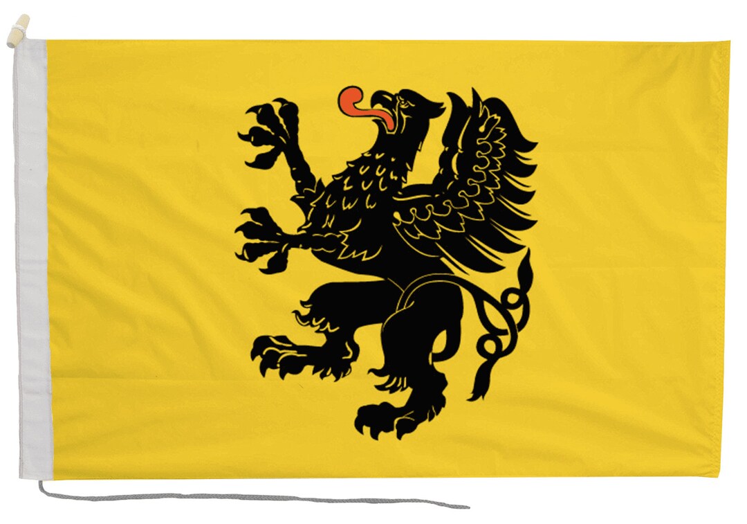 Pomerania Flag With Eyelets or Rope and Toggle - Hand Made in the UK - Etsy