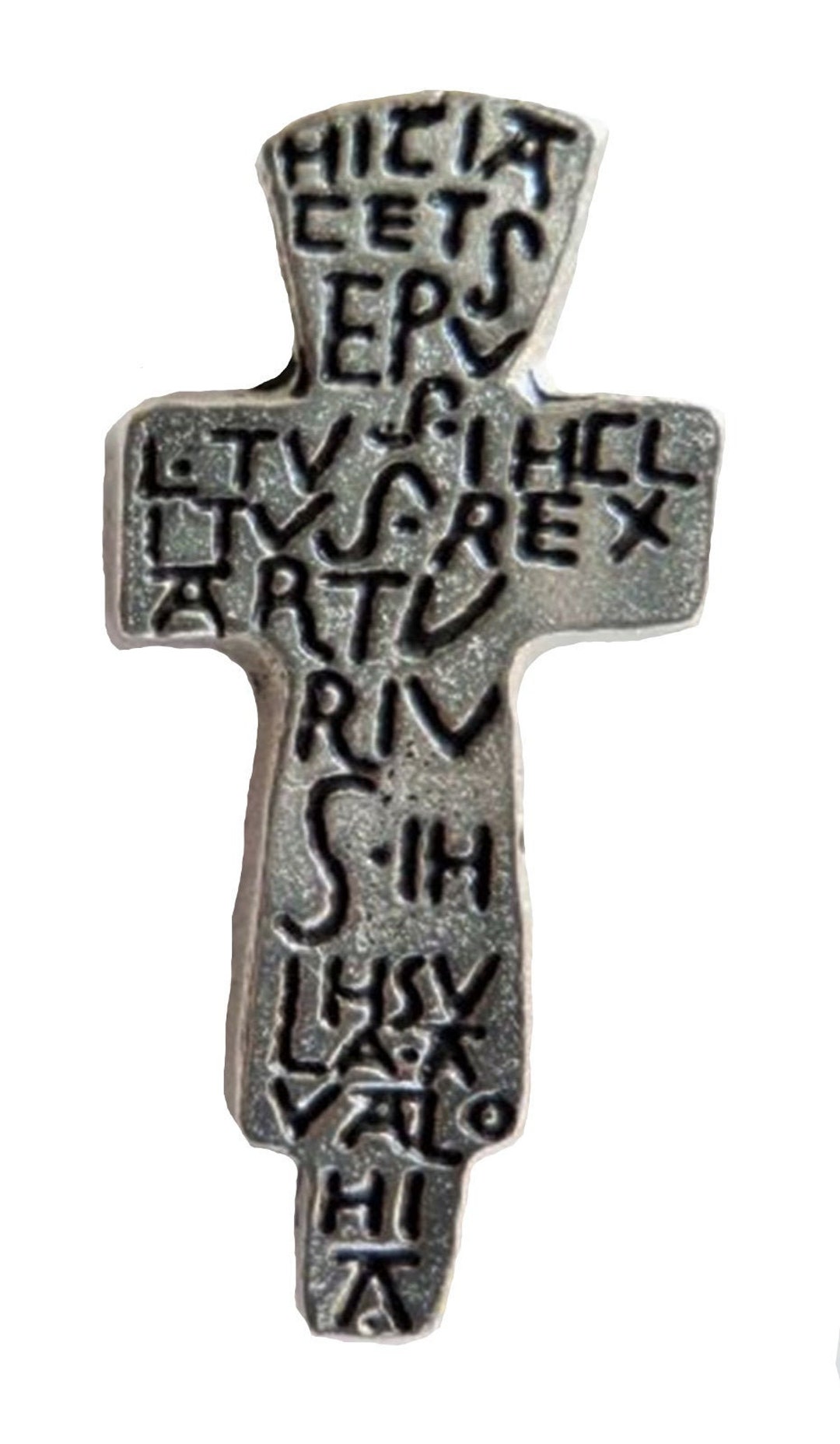 King Arthur's Cross Glastonbury Abbey Pewter Pin Badge - Hand Made in ...