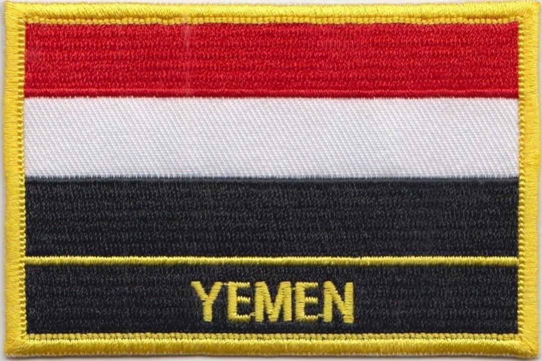 Yemen Flag Rectangular Embroidered Patch - Etsy