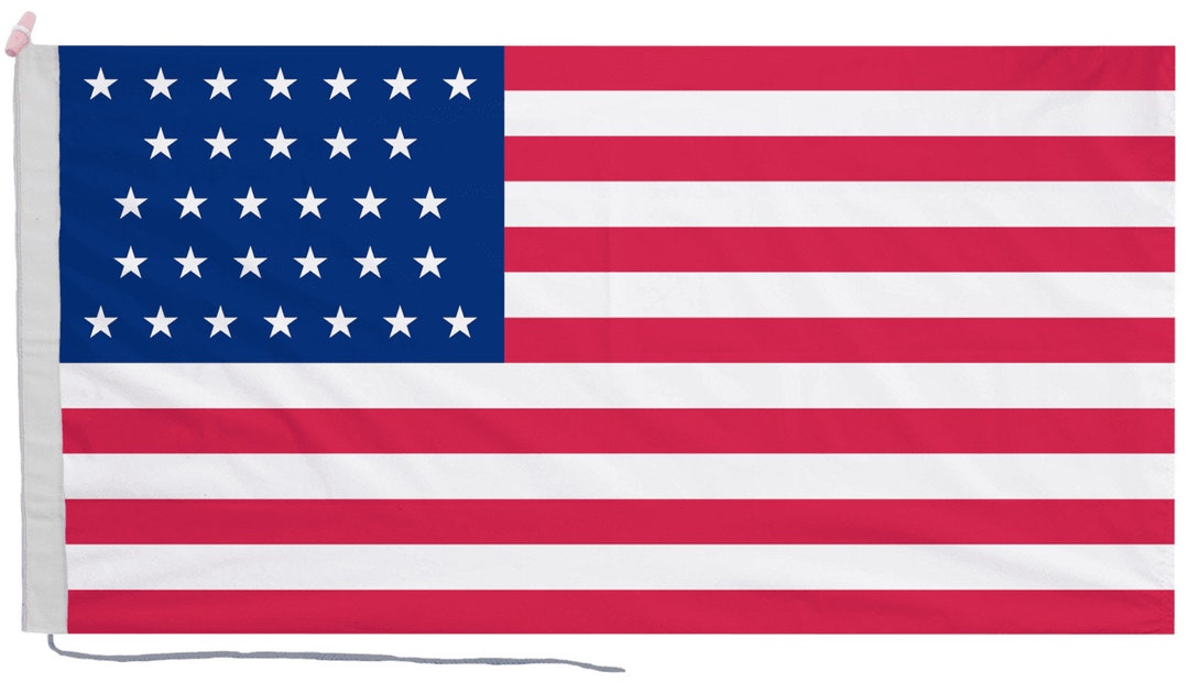 USA 31 Stars 1851 to 1858 Flag With Eyelets or Rope and Toggle - Hand ...