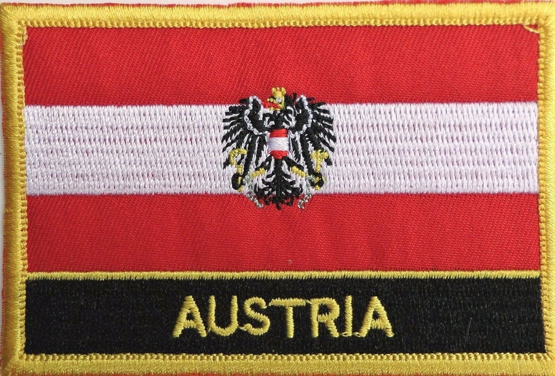 Austria State Flag Rectangular Embroidered Patch - Etsy