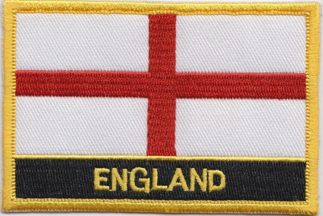 England Flag Rectangular Embroidered Patch - Etsy