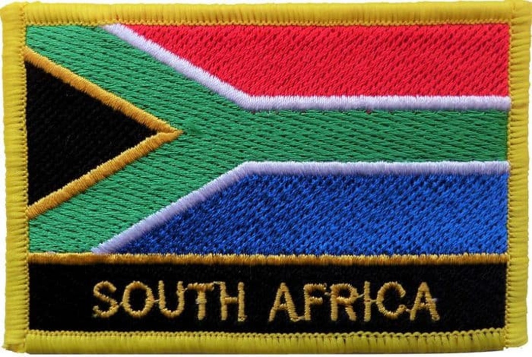 South Africa Flag Rectangular Embroidered Patch - Etsy