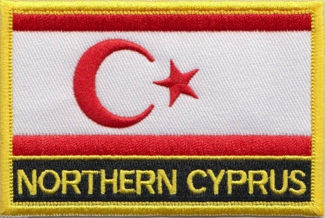 Turkish Republic of Northern Cyprus Flag Rectangular Embroidered Patch - Etsy