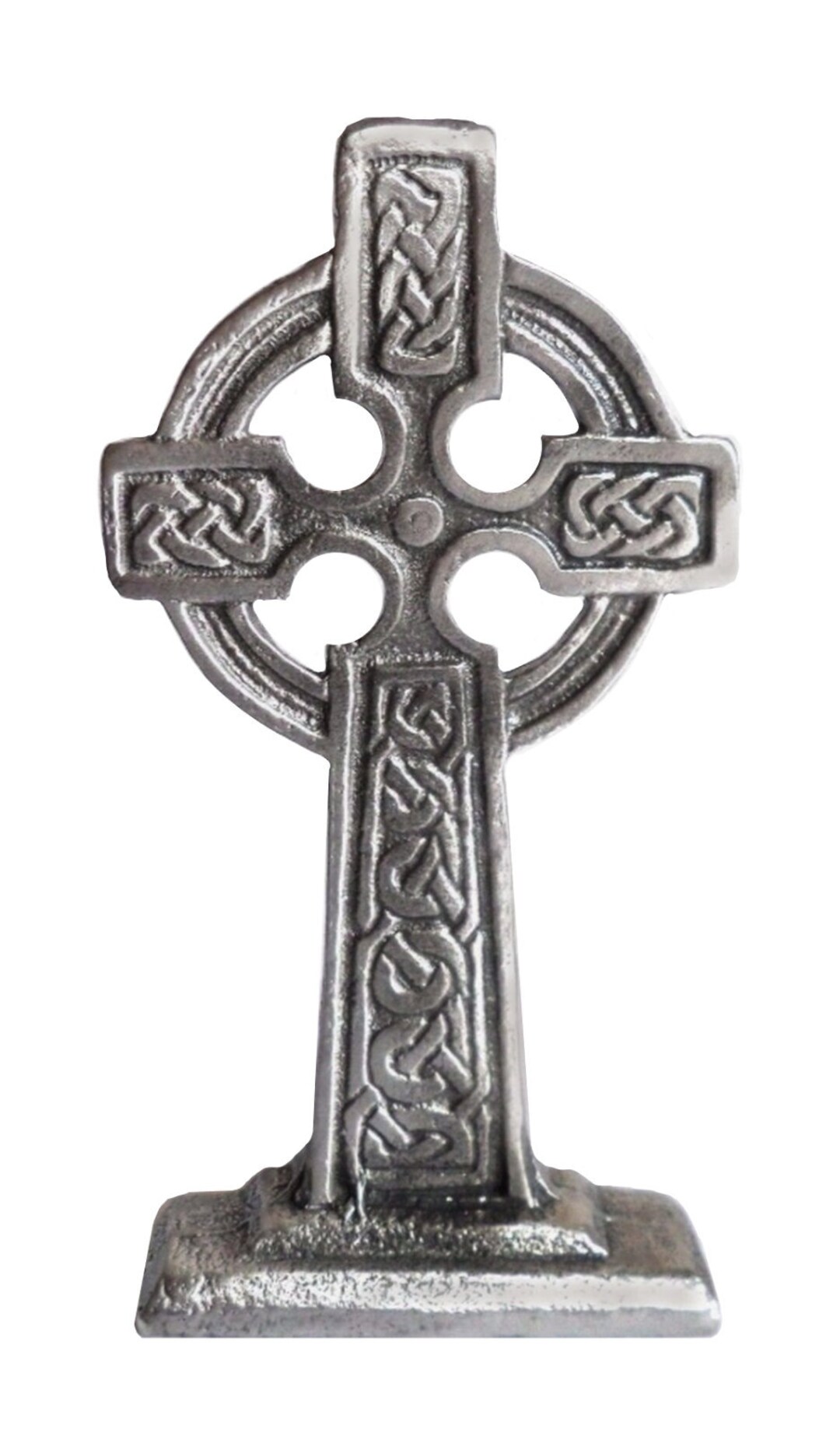 Celtic Sun Wheel Cross Pewter Altar Ornament - Hand Made in the United ...