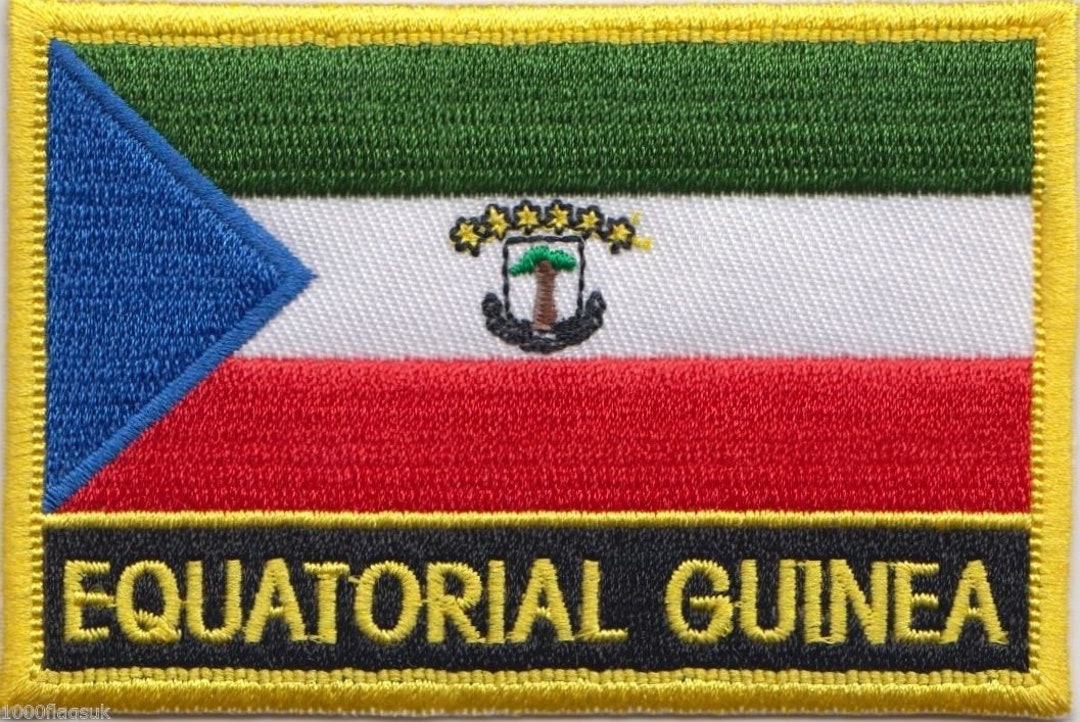 Equatorial Guinea Flag Rectangular Embroidered Patch - Etsy