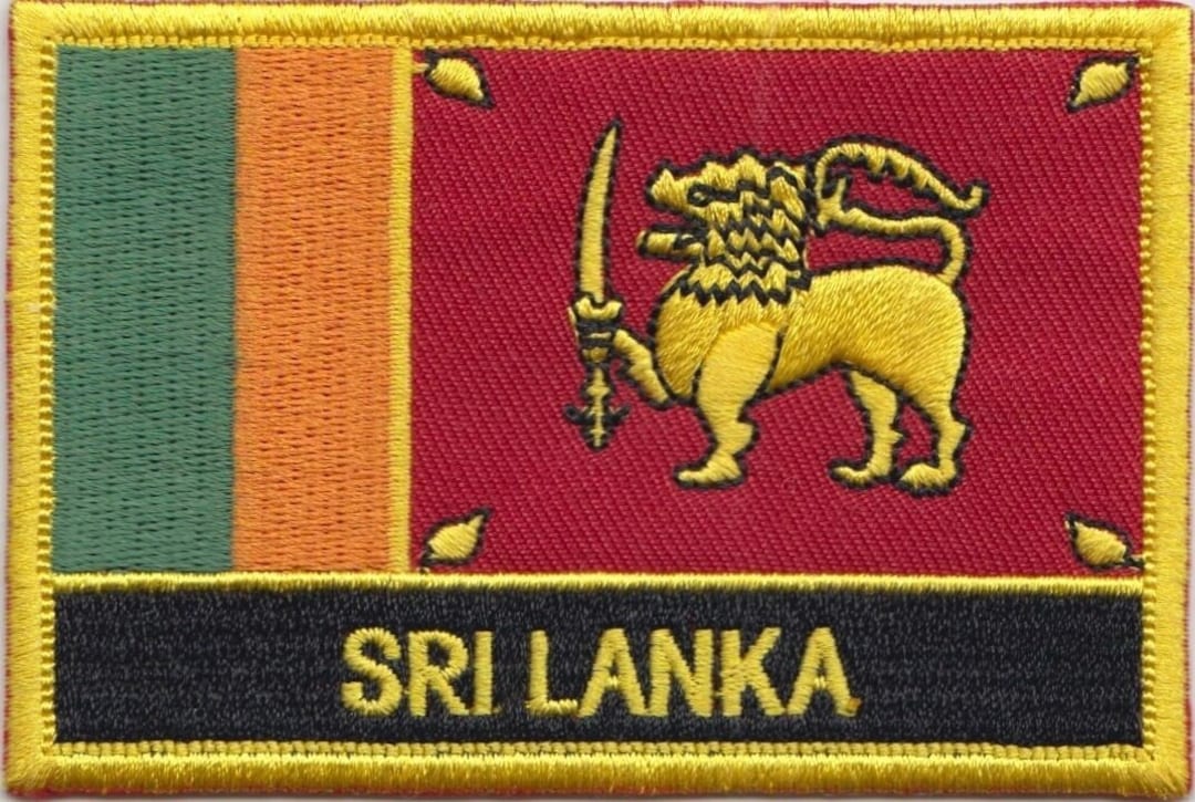 Sri Lanka Flag Rectangular Embroidered Patch - Etsy