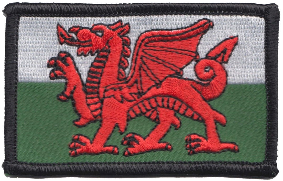 Wales Dragon Large Rectangular Embroidered Patch - Etsy