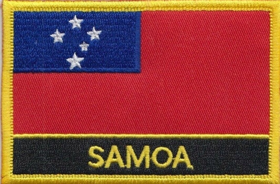 Samoa Flag Rectangular Embroidered Patch - Etsy