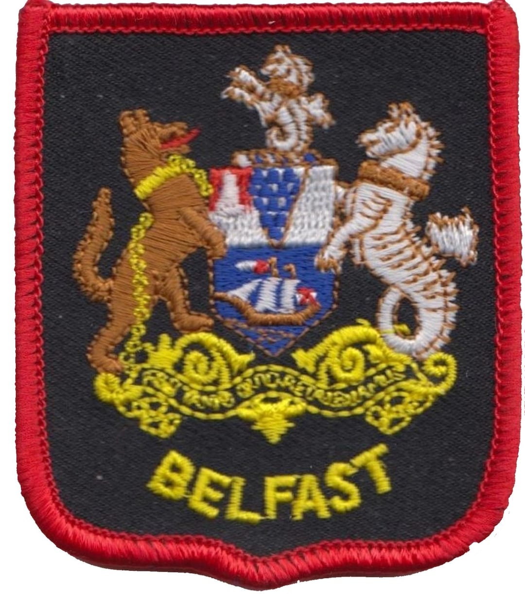 Belfast City Northern Ireland Crest Embroidered Patch - Etsy