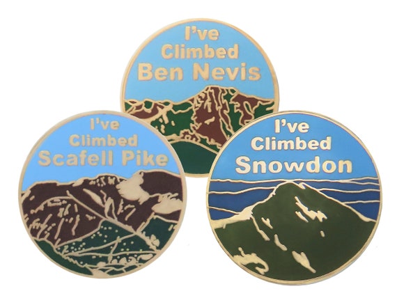 Three Peaks Challenge Pin Badge Set | Etsy