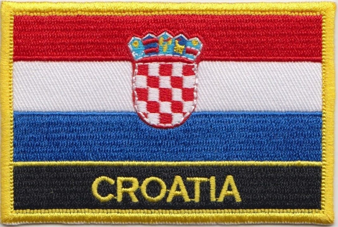 Croatia Flag Rectangular Embroidered Patch - Etsy