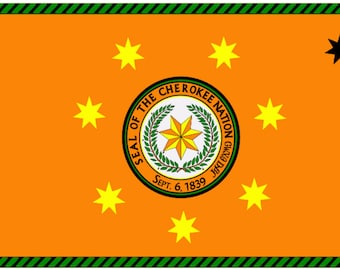 Cherokee Nation Flag - Etsy