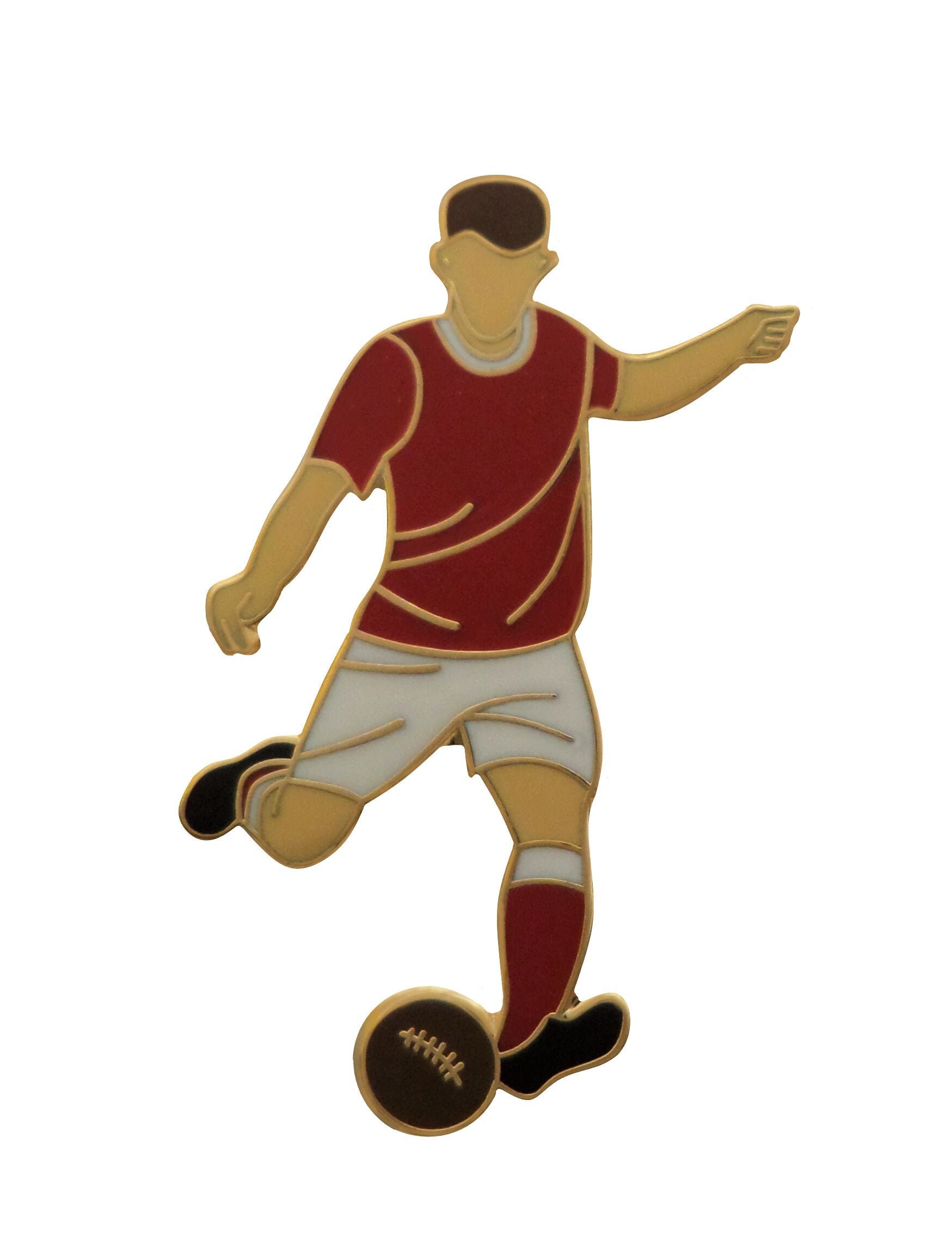 Football Soccer Player Pin Badge Maroon & White - Etsy UK