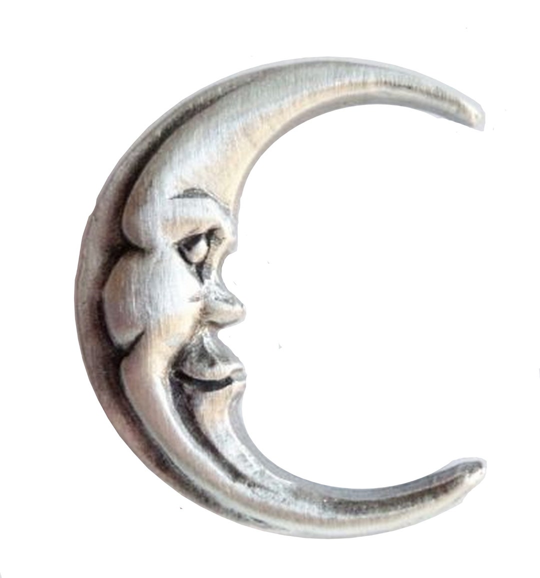 Crescent Moon Pewter Pin Badge - Hand Made in the United Kingdom - Etsy UK