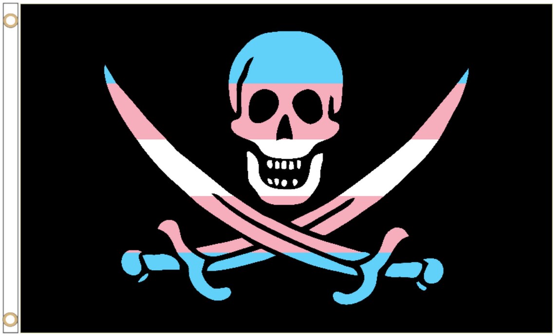 LGBTQ Pride Flag Transgender Pride Pirate 5'x3' - Etsy